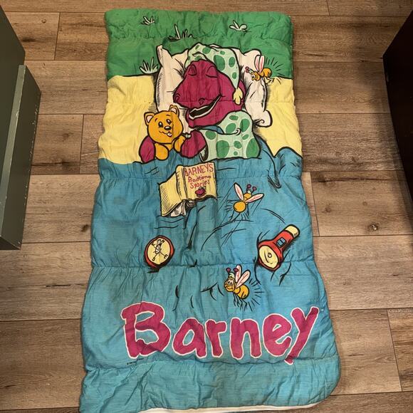 Barney | Bedding | Vintage Barney Zippered Sleeping Bag 992 | Poshmark